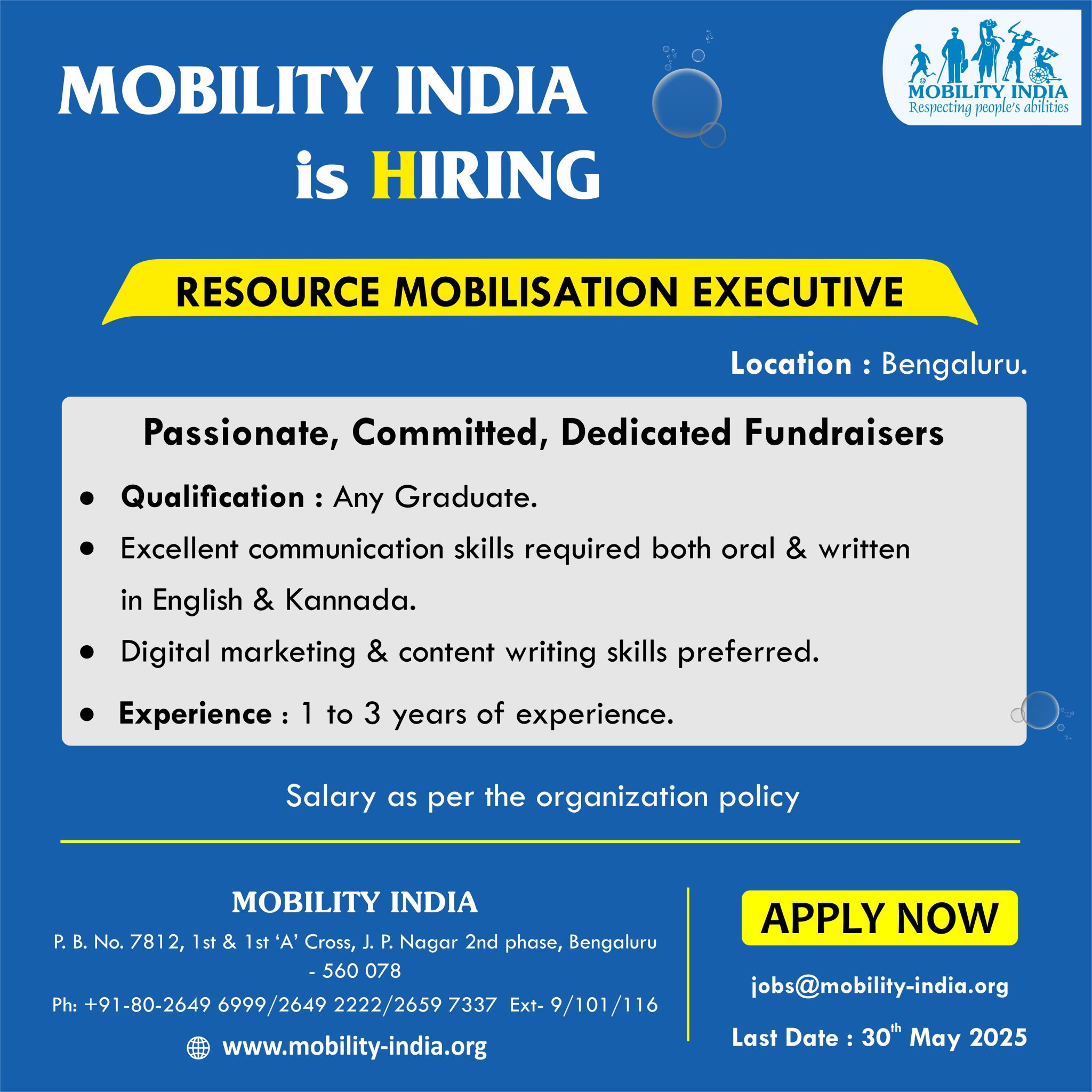 Apply for a job – Mobility India